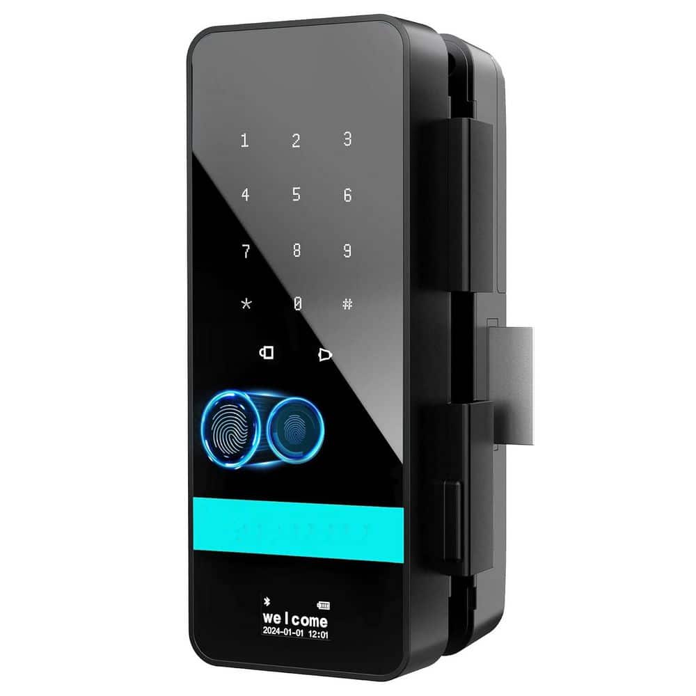 Smart Glass Door Lock with 5 Unlock Ways, Auto-Reversal Keyless Entry ...
