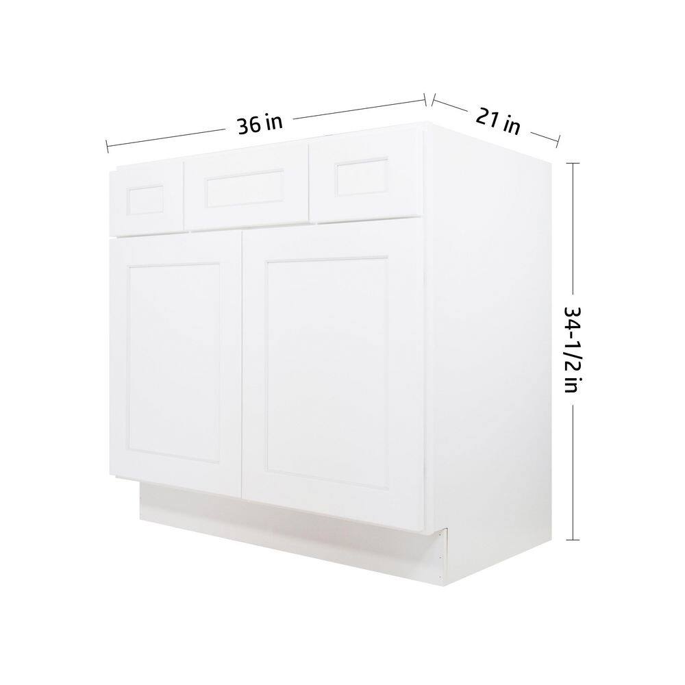 Furinno 36 in. W 21 in. H 34.5 in. D Ready to Assemble Plywood Vanity ...