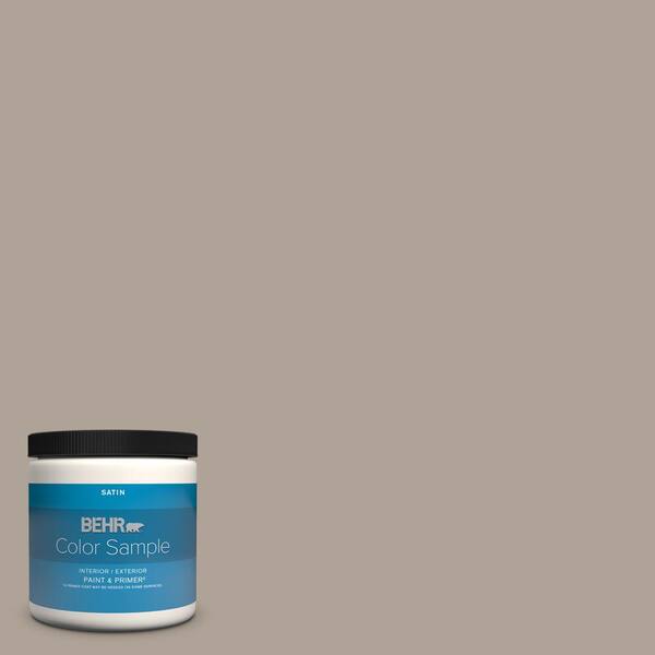 BEHR PREMIUM PLUS 8 oz. #MQ2-56 Abbey Stone Satin Enamel Interior ...