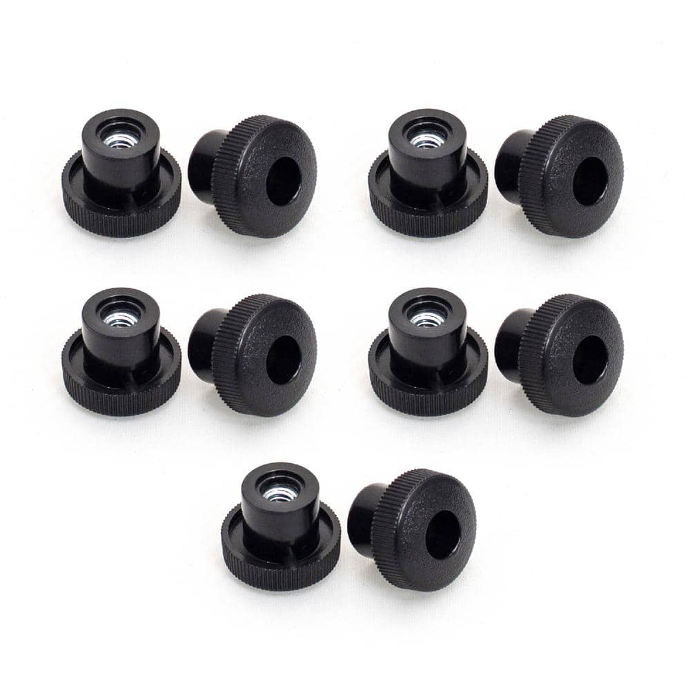 ‎POWERTEC 1/4 in.-20 Round Knob for T Track Bolts, Thumb Screw Threaded Knobs, Featherboards ...