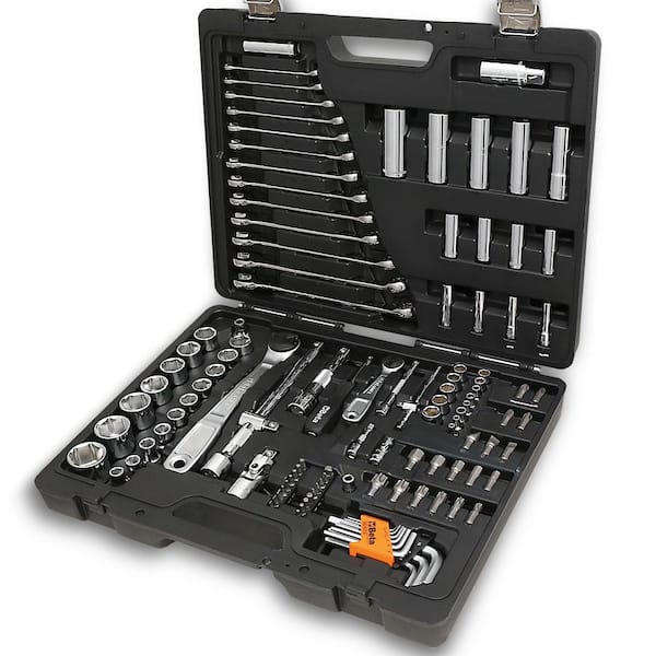 Beta 1/4 in. and 1/2 in. Drive Metric Socket Set with Ratchets and ...