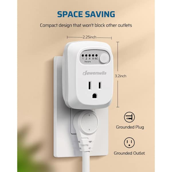 DEWENWILS Indoor Countdown Timer Outlet, Timers for Electrical Outlets ...