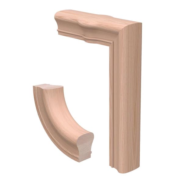 EVERMARK Stair Parts 7289 Unfinished Poplar Straight 2-Rise Gooseneck ...