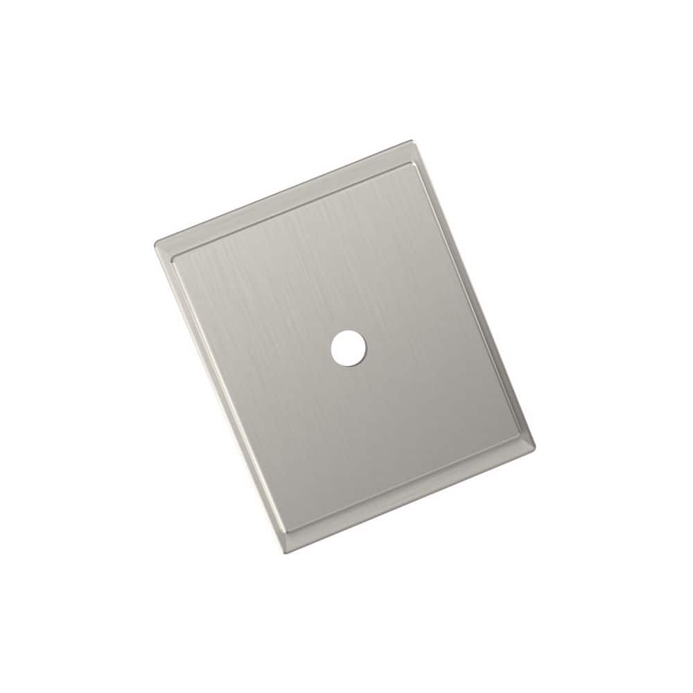 Amerock Maymont 1-5/8 in. Square Satin Nickel Knob Cabinet Backplate ...
