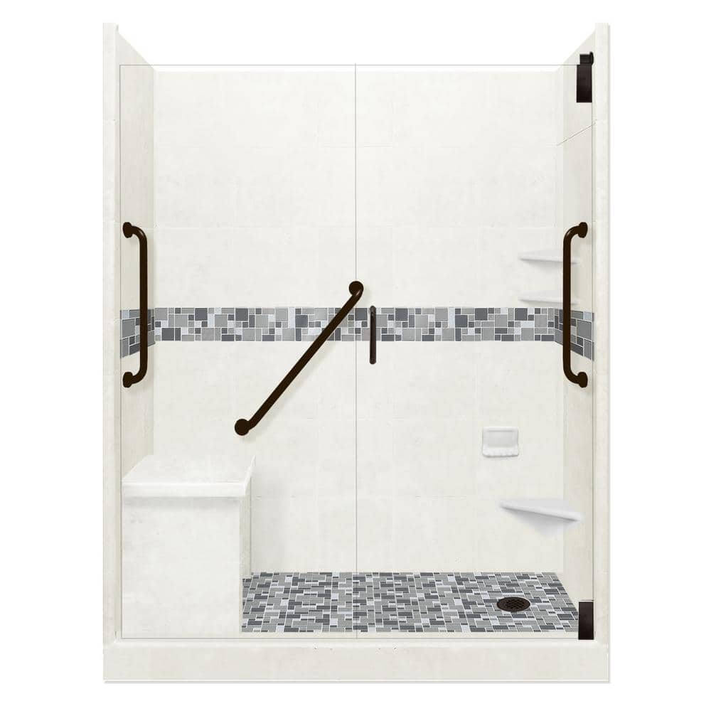 American Bath Factory Newport Freedom Grand Hinged 32 in. x 60 in. x 80 ...
