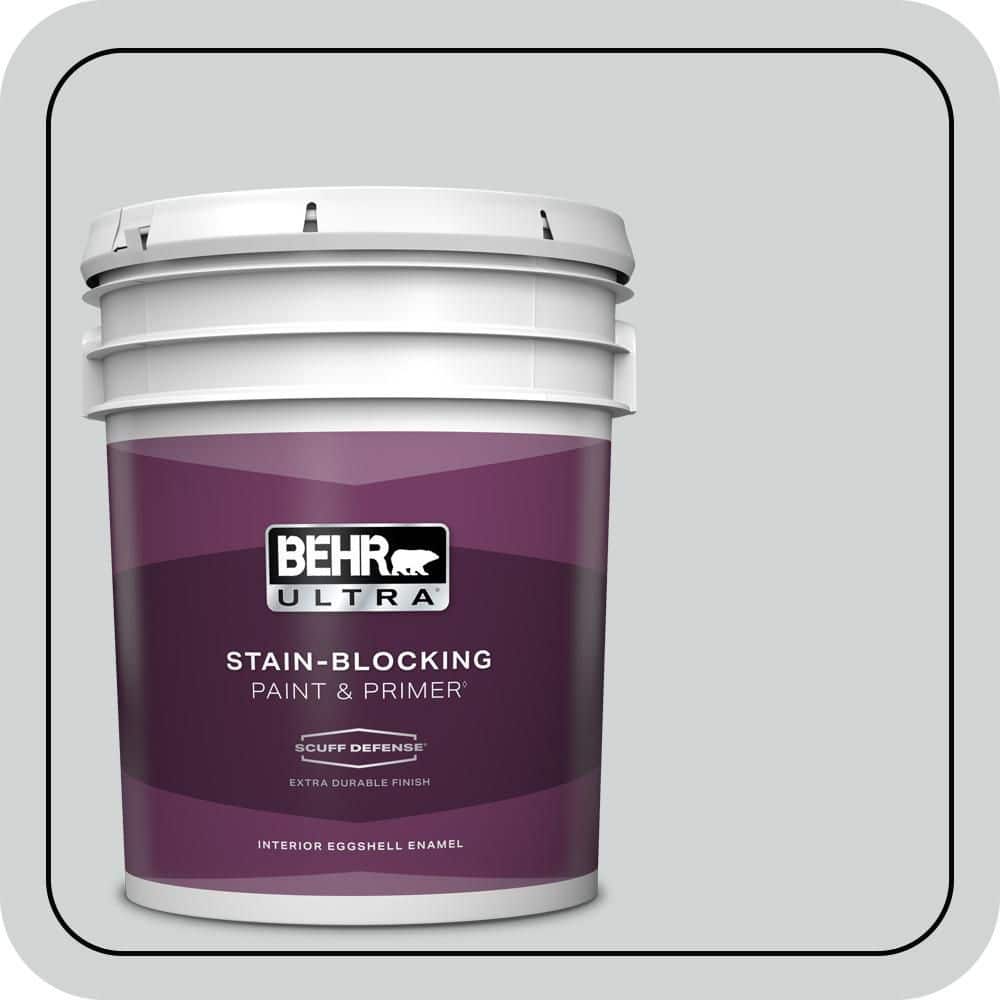 BEHR ULTRA 5 gal. #N450-1 Evaporation Extra Durable Eggshell Enamel ...