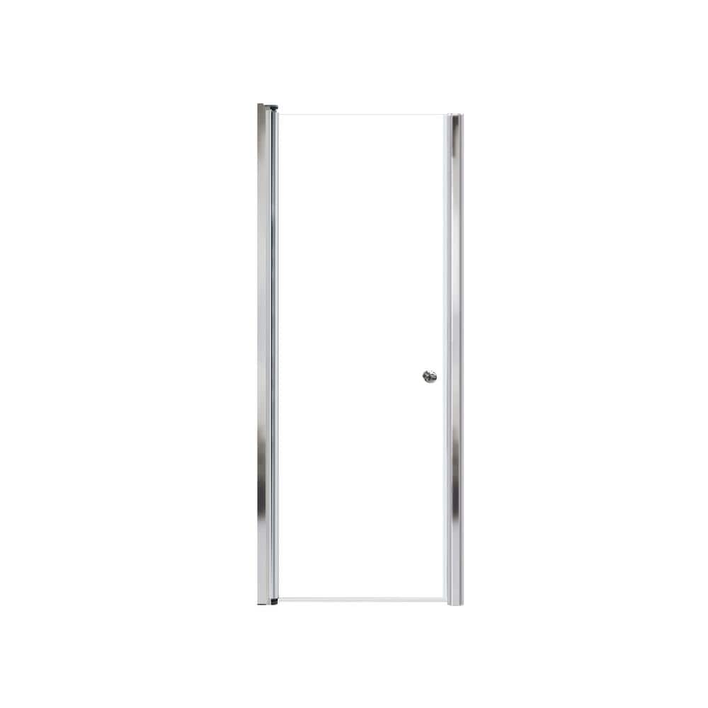 Transolid Lyna 27 in. W x 70 in. H Pivot Frameless Shower Door in ...
