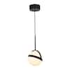 ALORA Globo 7 in. 1 Light 11-Watt Matte Black Integrated LED Pendant ...
