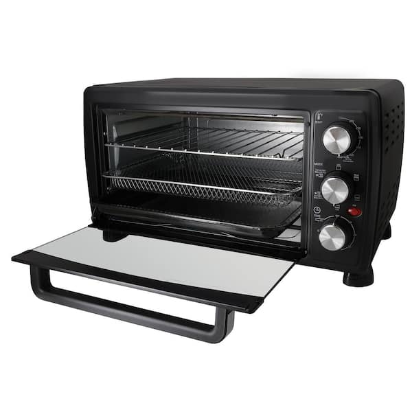 AIWA 1400 Watt Black Toaster Oven 5 Modes Air Fryer Bake Toast Cook Temperature Control 60 Min Timer WTO1 1001 BLK The Home Depot