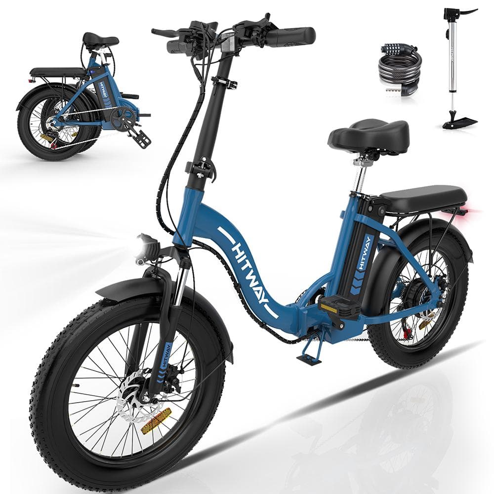 HITWAY 20 x 3 in. Fat Tire Commuter and Mountain Electric Bike for ...