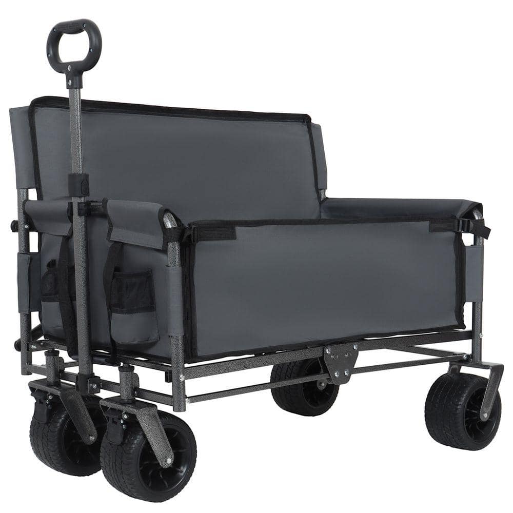Tenleaf 6.4 cu. ft. 3-in-1 Convertible Steel Garden Cart Powered ...