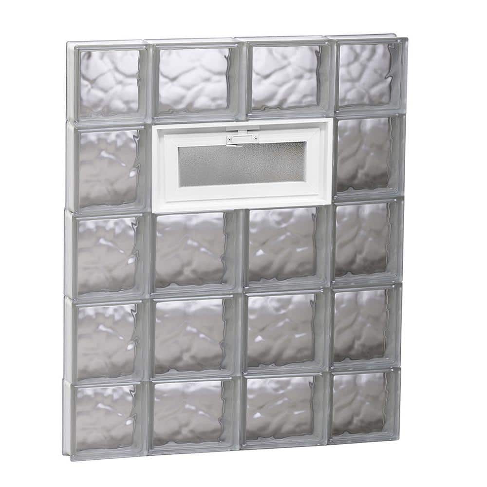 Clearly Secure 27 in. x 34.75 in. x 3.125 in. Frameless Wave Pattern ...