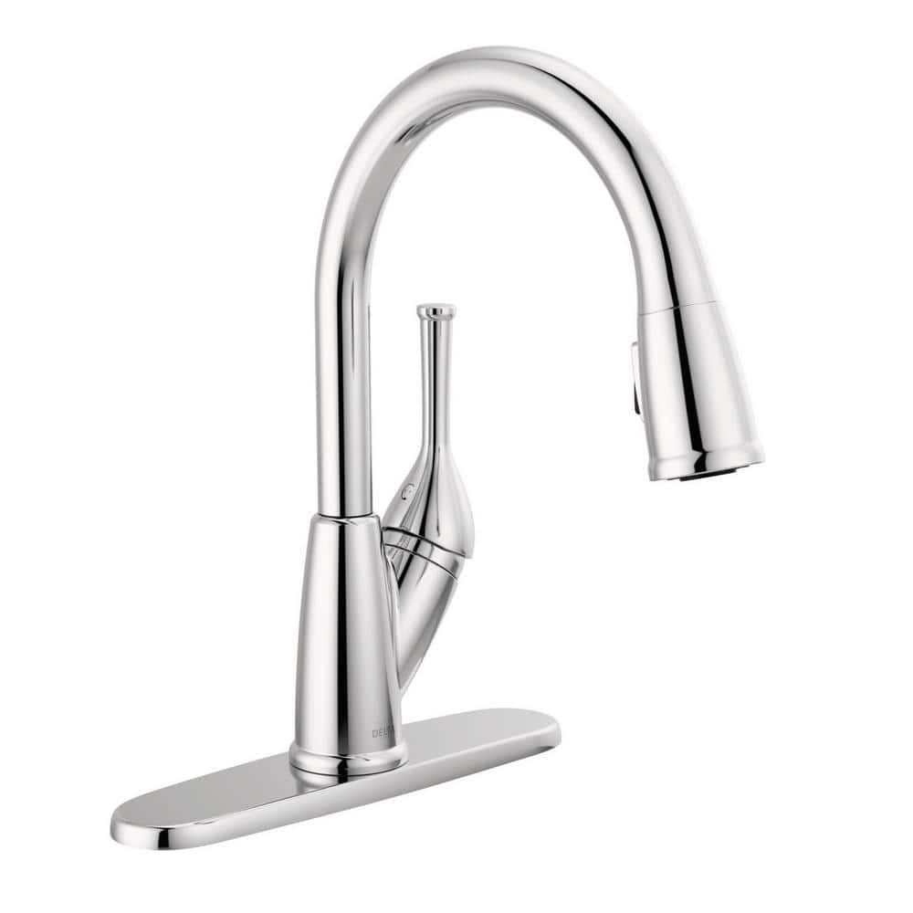 Delta Classic Single Handle Pull Down Sprayer Kitchen Faucet in ...