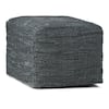 Simpli Home Fredrik Boho Square Pouf in Grey Woven Genuine Leather AXCPF-19-GR - The Home Depot