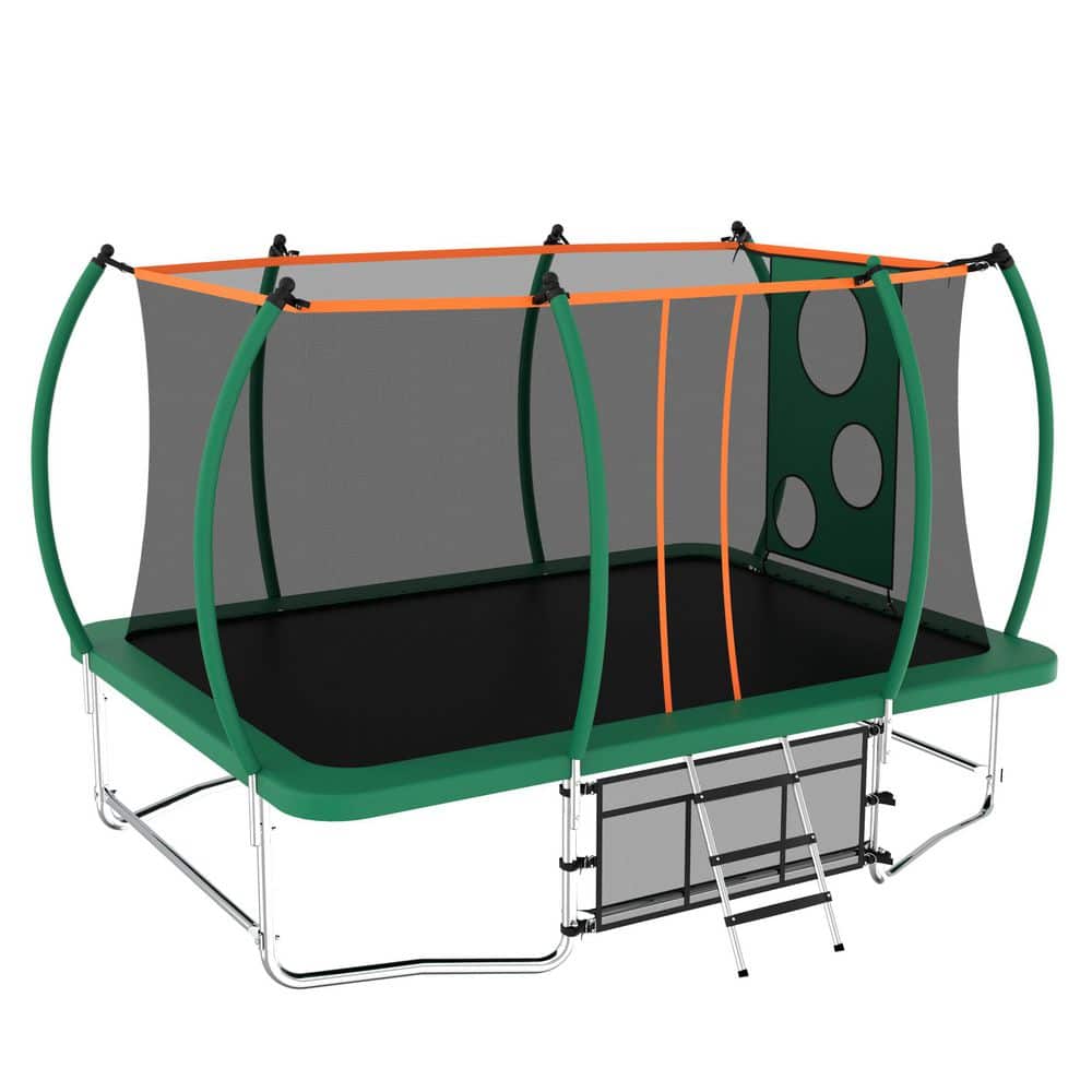 Tatayosi 8 x 14 ft. Square Outdoor Trampoline Heavy Duty Trampoline ...