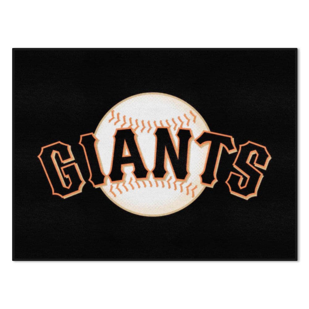 FANMATS MLB San Francisco Giants Black 3 ft. x 4 ft. Indoor Area Rug ...