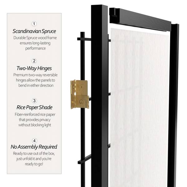 Oriental Furniture 3 ft. Short Window Pane Shoji Screen Oriental Furniture 3 ft. Short Window Pane Shoji Screen