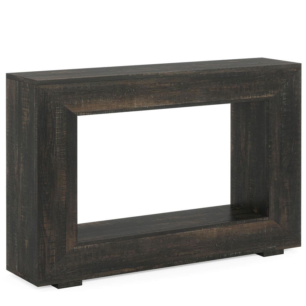 BYBLIGHT Turrella 47 in. Black Rectangle MDF Console Table Entryway ...