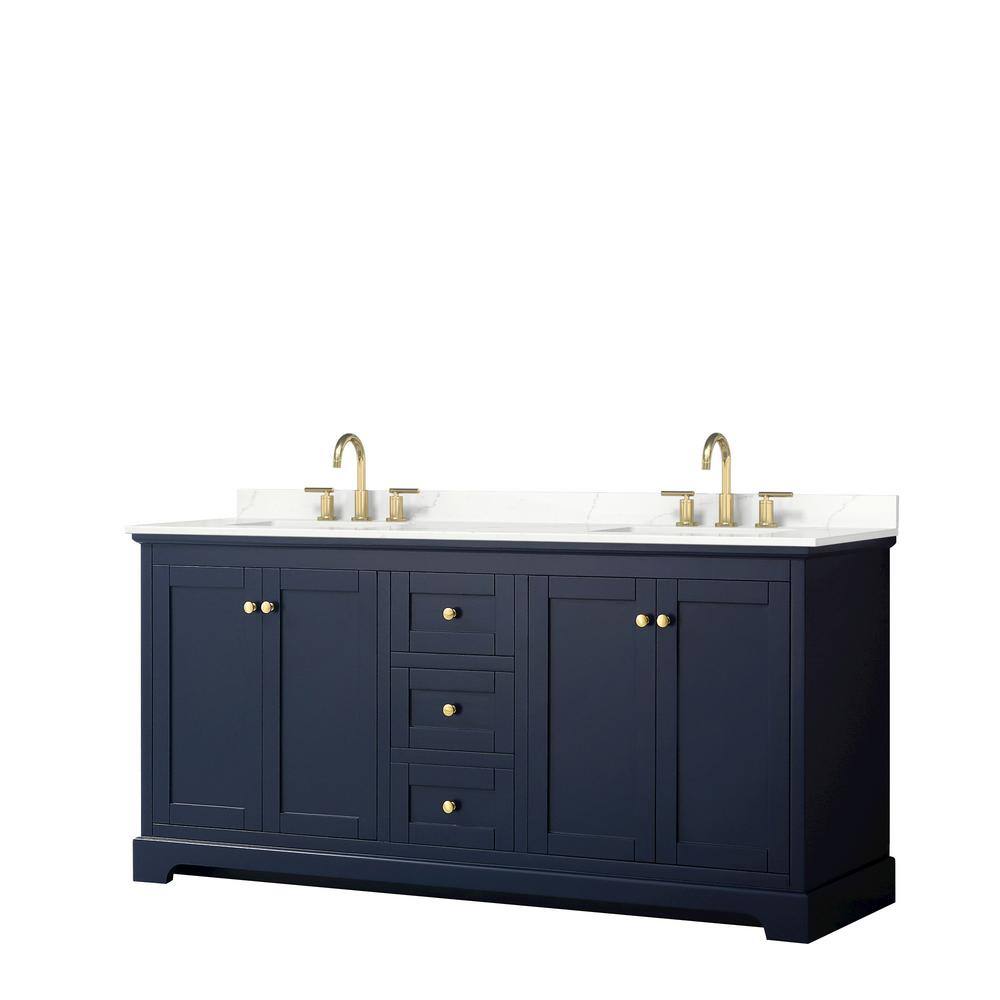 Wyndham Collection Avery 72 in. W x 22 in. D x 35 in. H Double Bath ...