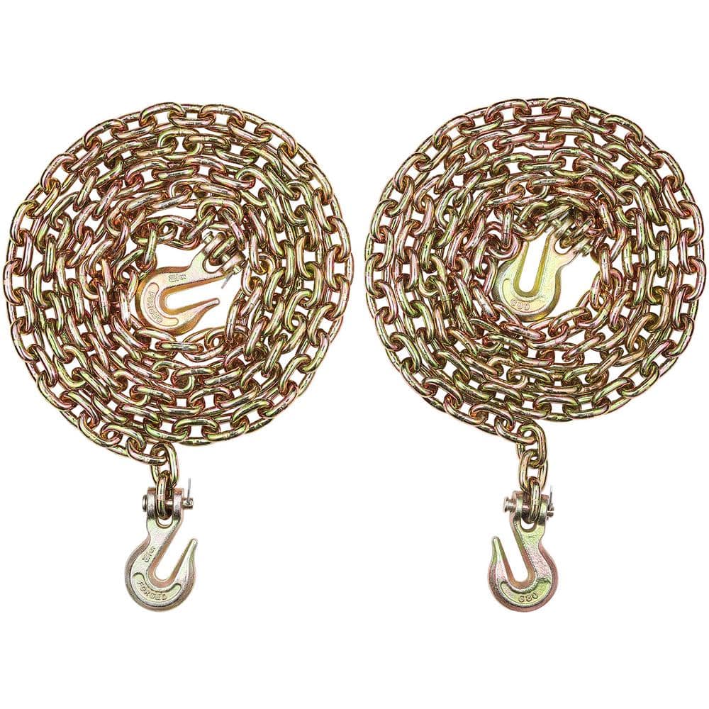 VEVOR 2-Pack G80 Transport Binder Chain, 5/16 in. 2-Chain with Clevis ...