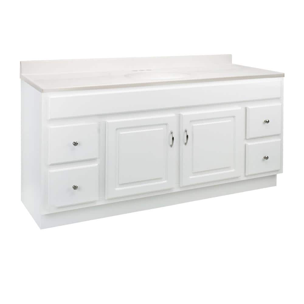 Design House Concord 61 in. x 22 in. x 34.88 in. Bath Vanity in White ...