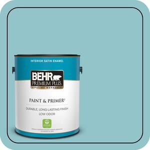 BEHR MARQUEE 5 gal. #MQ6-32 Cosmic Blue Semi-Gloss Enamel Exterior ...