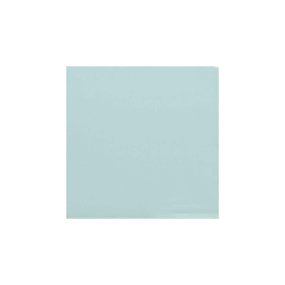 Giorbello Baby Blue 4 in. x 4 in. x 8mm Glass Subway Tile Sample G4116 ...