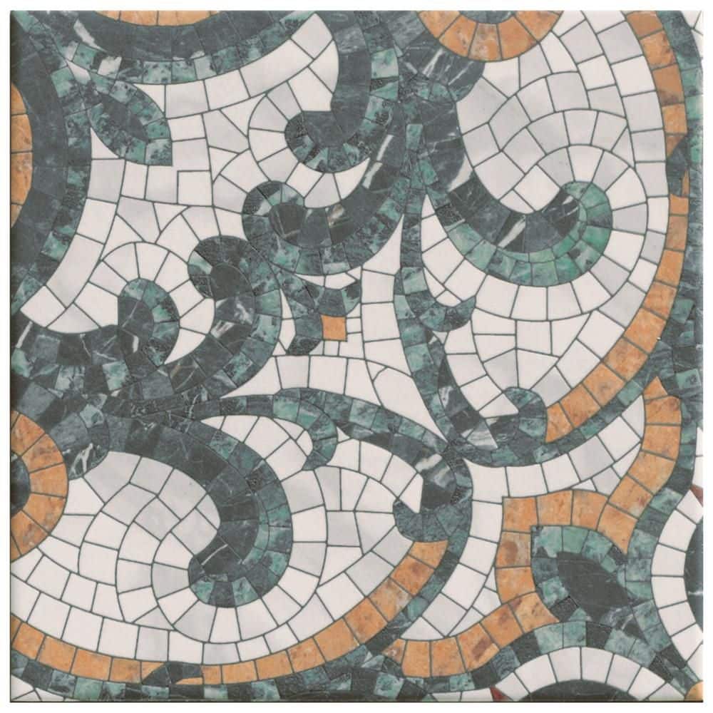 Merola Tile Versailles Mosaico Palace 8 in. x 8 in. Porcelain Floor and ...
