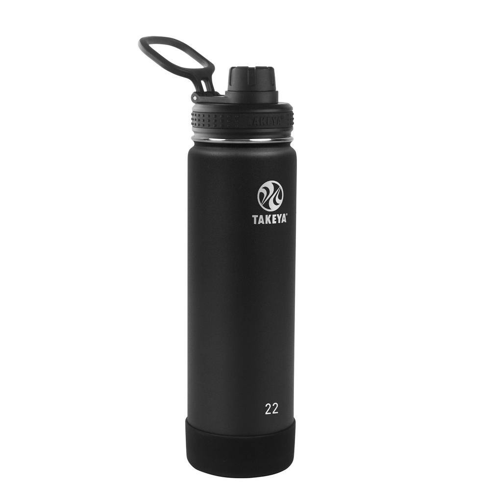 Takeya 22 oz. Onyx Actives Insulated Stainless Steel Spout Bottle 50328 ...