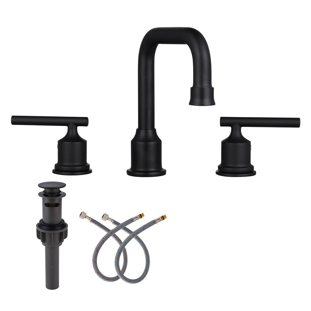 AVITAS 8 in. Widespread 3 Hole Lead-Free Double Handle Bathroom Faucet ...