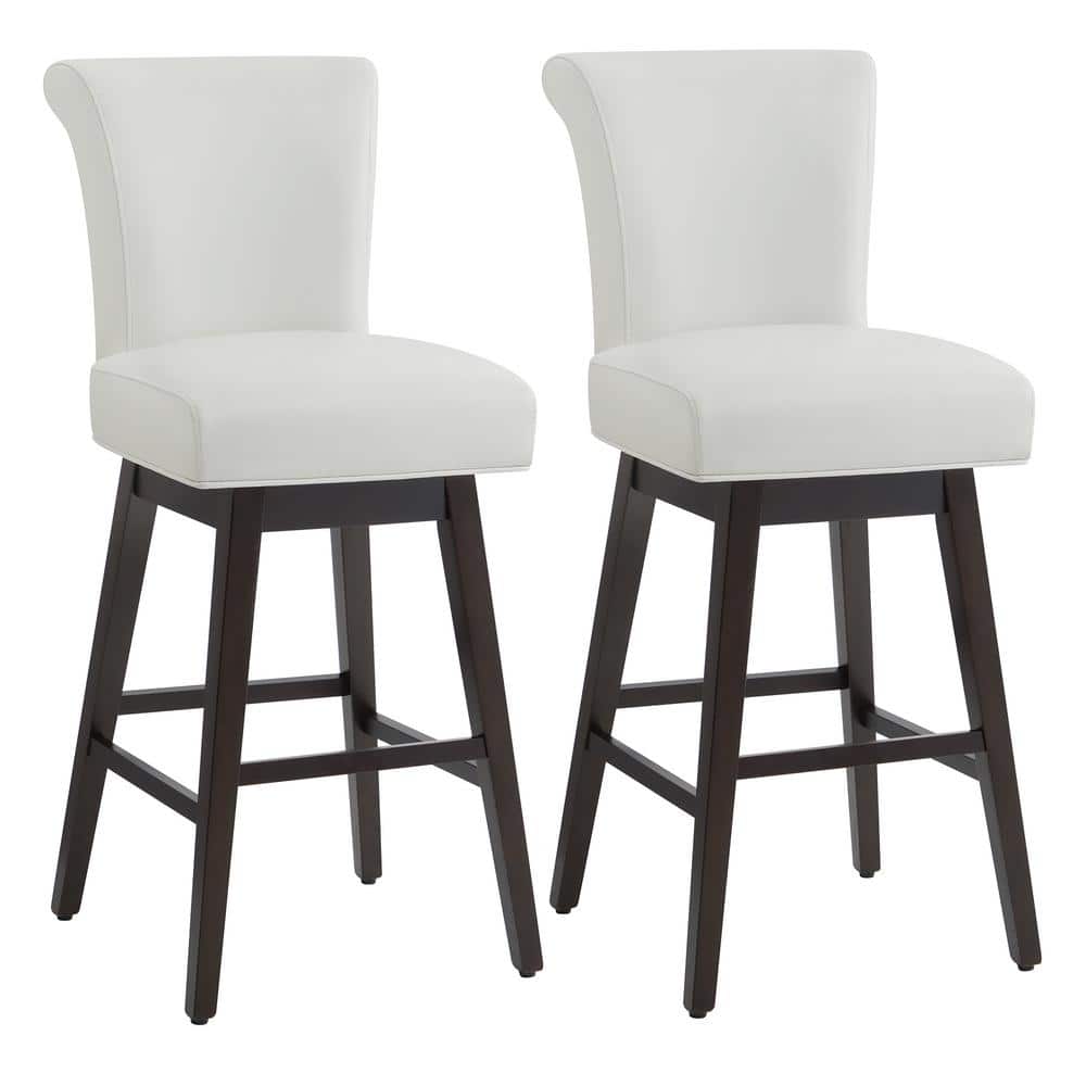 Spruce & Spring Dennis 30 in. Pure White High Back Solid Wood Frame ...