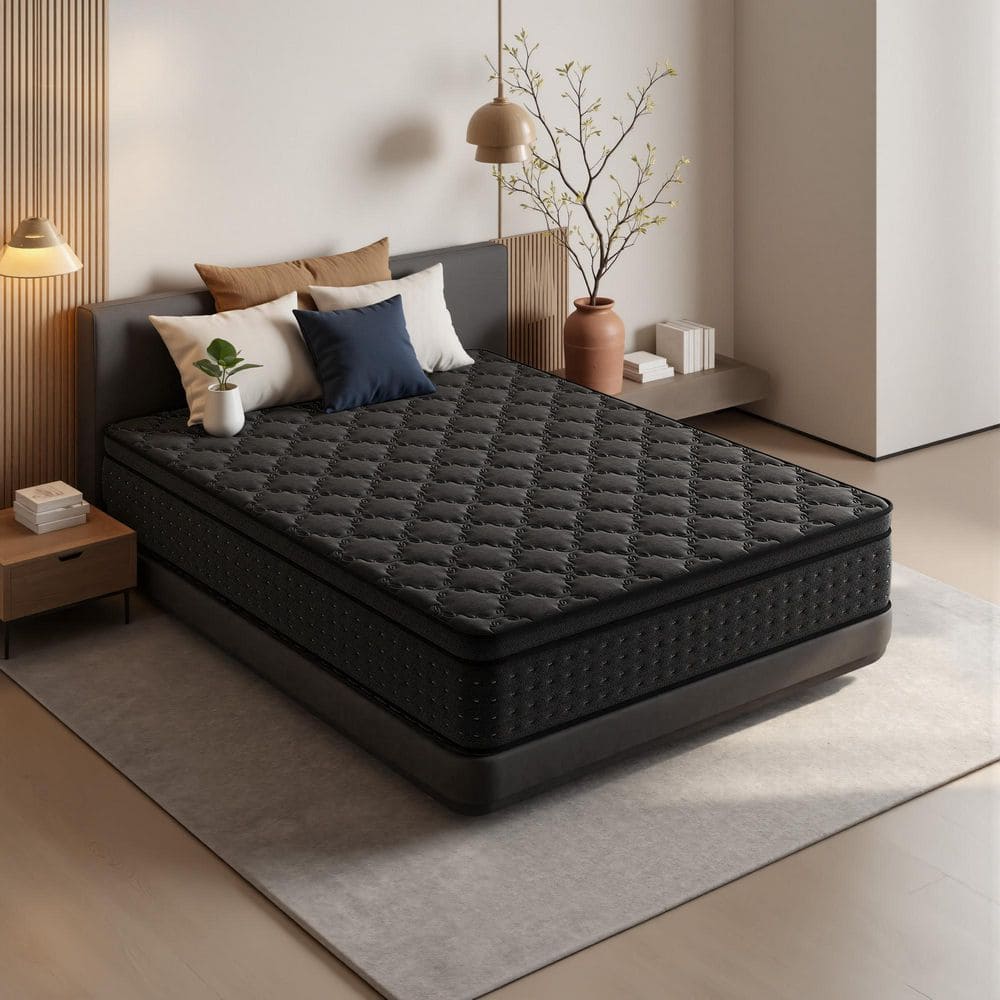 YINIX Superior Comfort Series Full Medium Firm Hybrid 12 in. Bed-in-a ...
