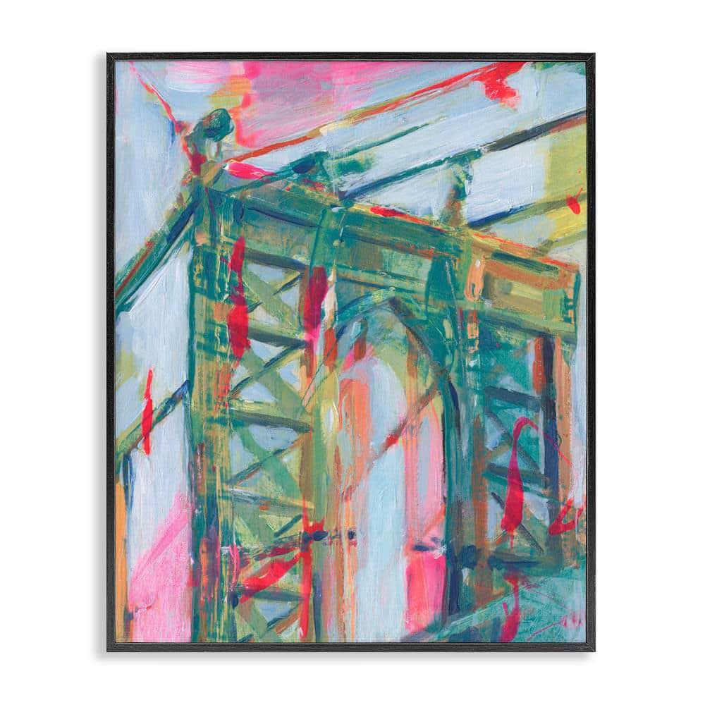 Stupell Industries Bridge Arch Abstraction by Ethan Harper Black Framed Architecture Giclee Art ...