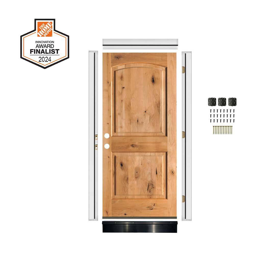 Krosswood Doors DIY RTA KIT 36in.x80in. Knotty Alder 2-Panel Right-Hand ...