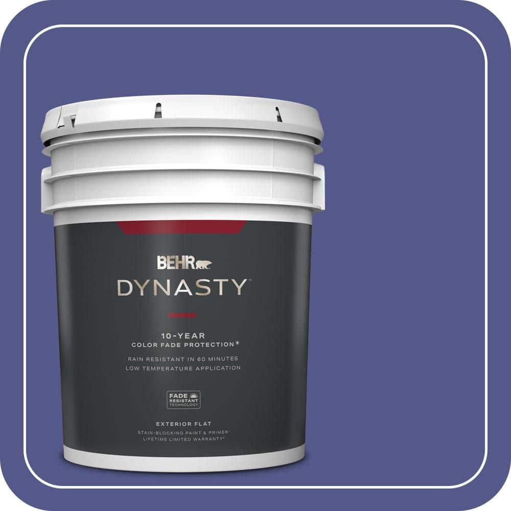 BEHR DYNASTY 5 gal. #620B-7 Wild Elderberry Flat Exterior Stain ...