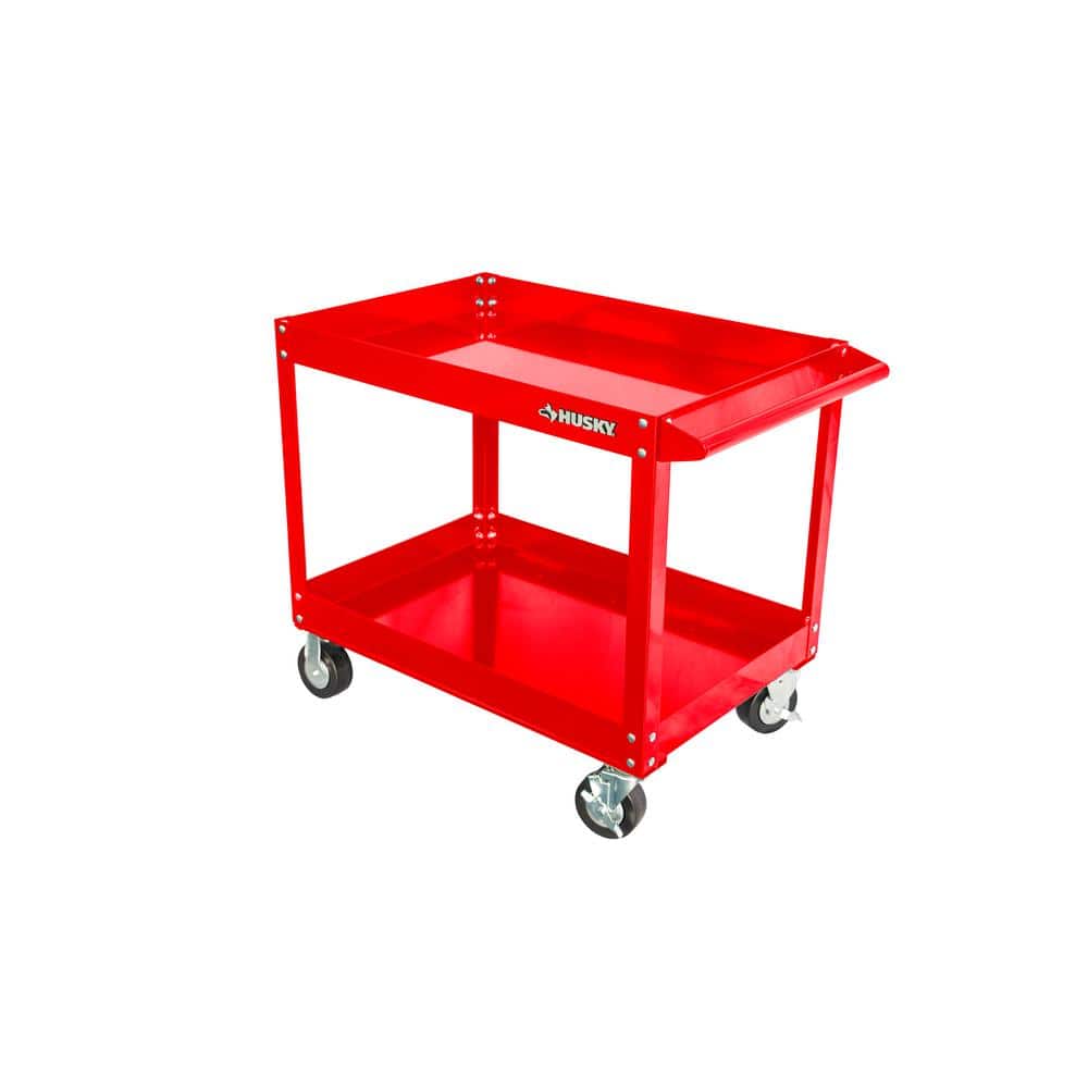 Husky 36 in. 2 Tier Cart, Gloss Red HOUC36A2B21 - The Home Depot