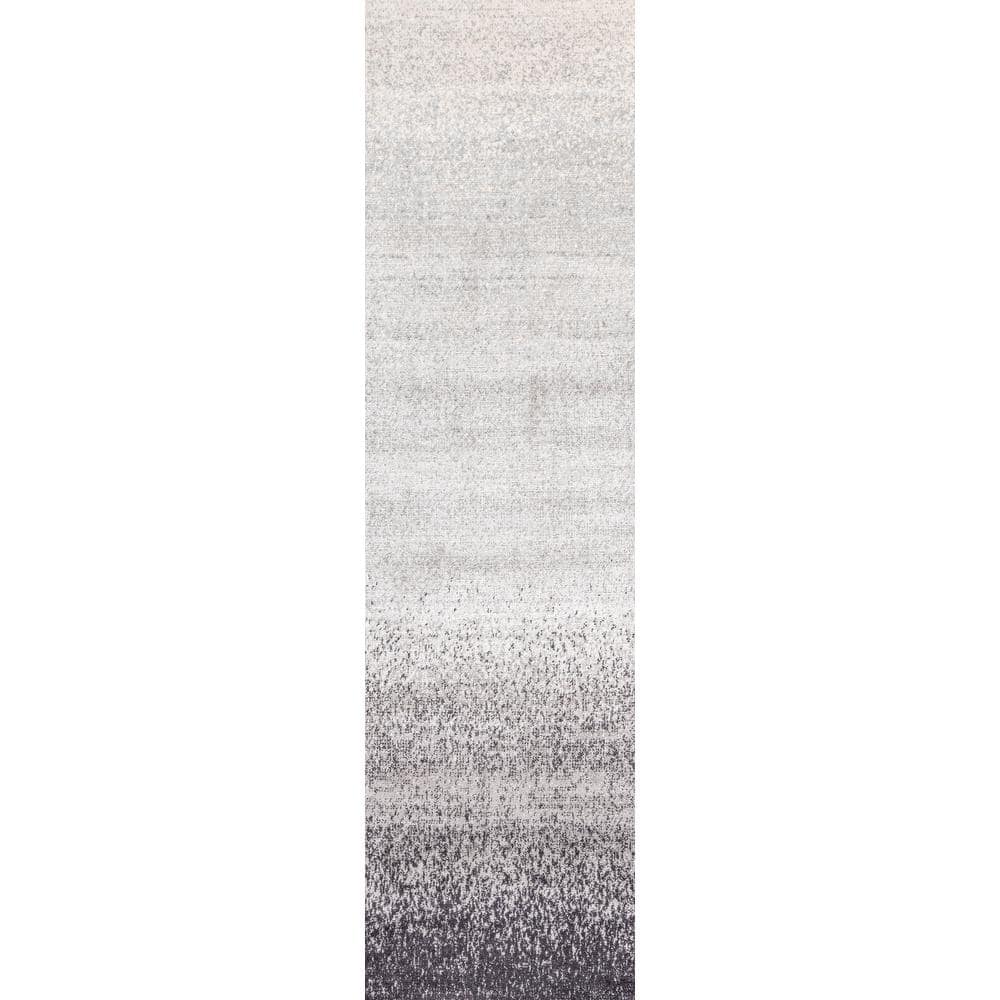 JONATHAN Y Shore Modern Gradient Gray/Cream 2 ft. x 8 ft. Runner Rug ...