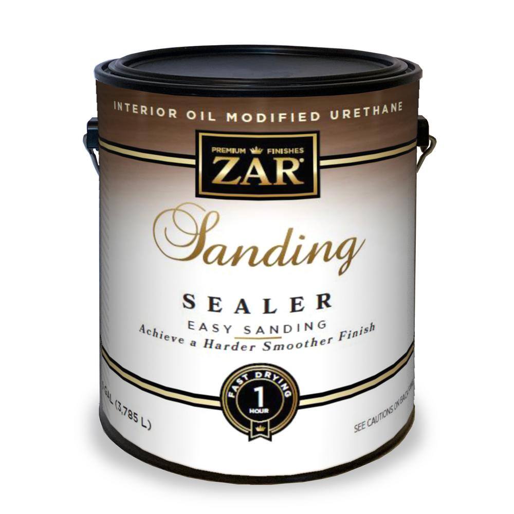 ZAR 1 gal. Clear Oil-Modified Interior Polyurethane Sanding Sealer ...