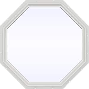 TAFCO WINDOWS 36 in. x 36 in. White Double-Pane Insulated Glass Octagon ...
