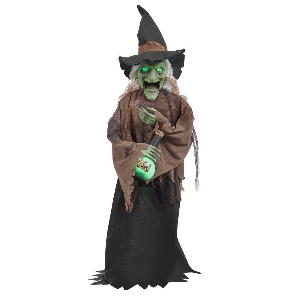 3 Ft Animated Led Potion Witch Halloween Animatronic