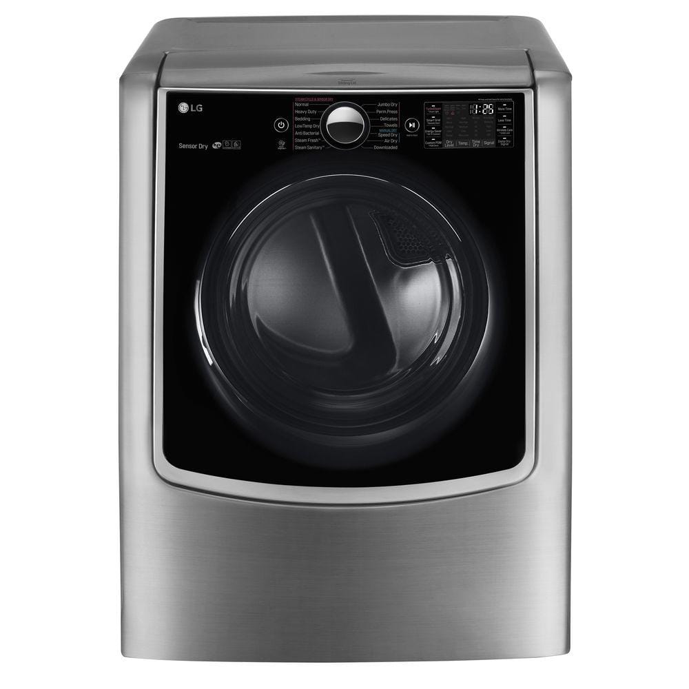 LG 9.0 cu. ft. Large Smart Front Load Electric Dryer w/ TurboSteam ...