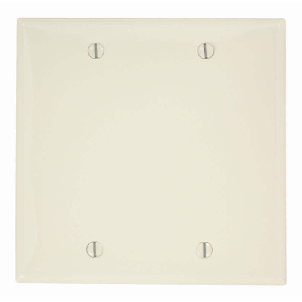 Leviton 2-Gang Light Almond Blank Plate Nylon Standard Wall Plate (1 ...