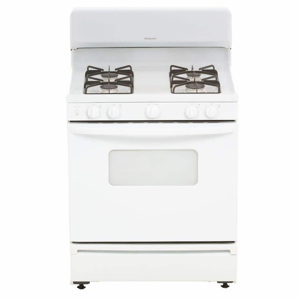 Hotpoint 4.8 cu. ft. Gas Range in White RGB526DEHWW - The Home Depot