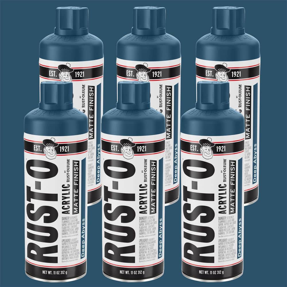 Rust-O 11 oz. Rust-O Matte Deep Abyss Spray Paint (Case of 6) 392202 ...
