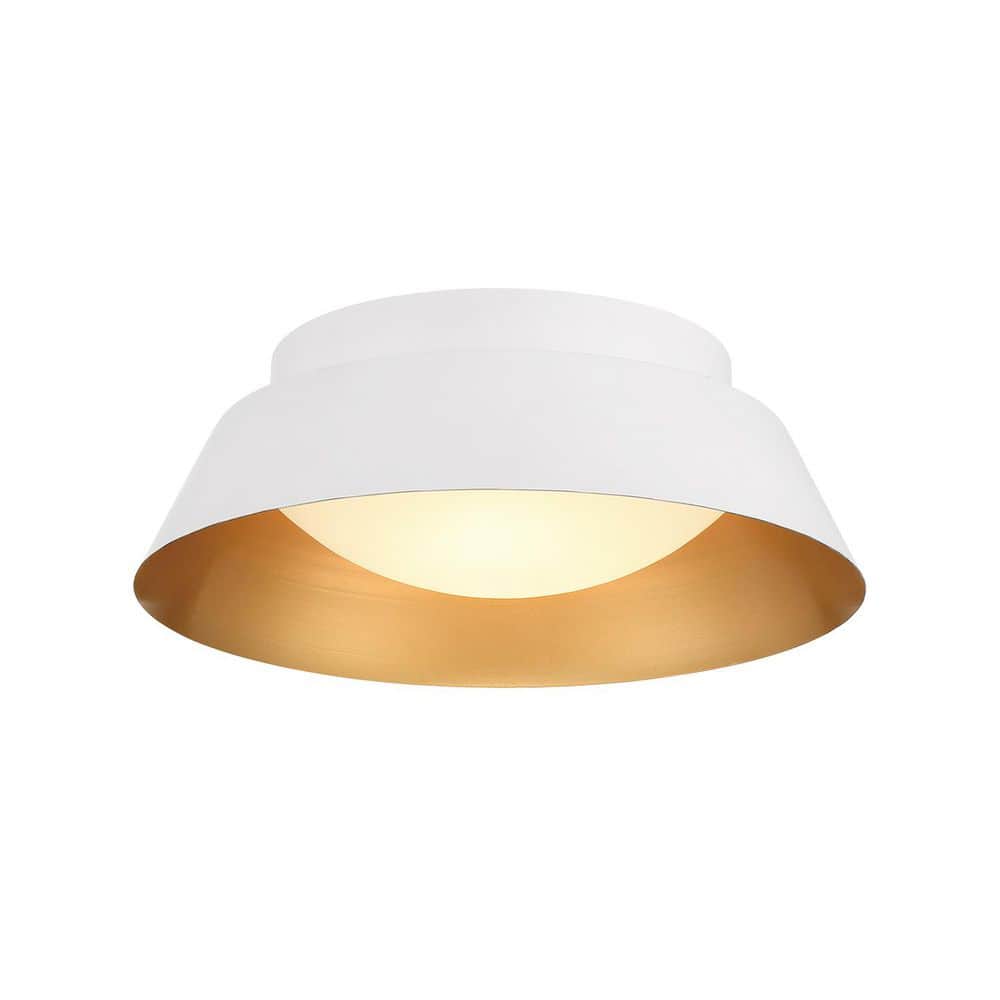 Crystorama 15 Donoven 2 Light White Plus Gold Flush Mount ED0552202WHGD ...