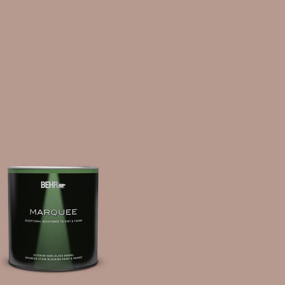 BEHR MARQUEE 1 qt. #N160-4 Sonora Rose Semi-Gloss Enamel Exterior Paint ...