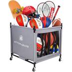 Sttoraboks 60 lbs Capacity Garage Sports Ball Storage Cart with Wheels ...