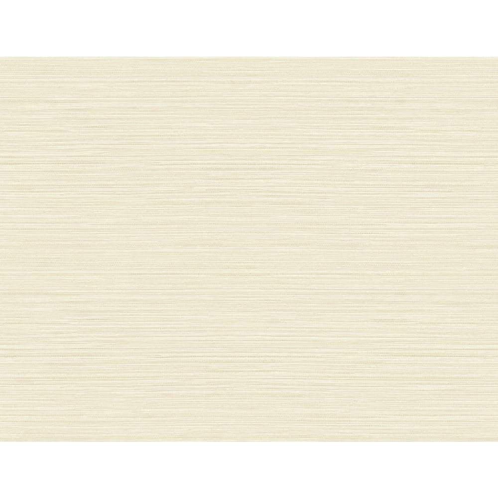 Seabrook Designs Valley Grasscloth Cream Vinyl Strippable Roll (Covers ...