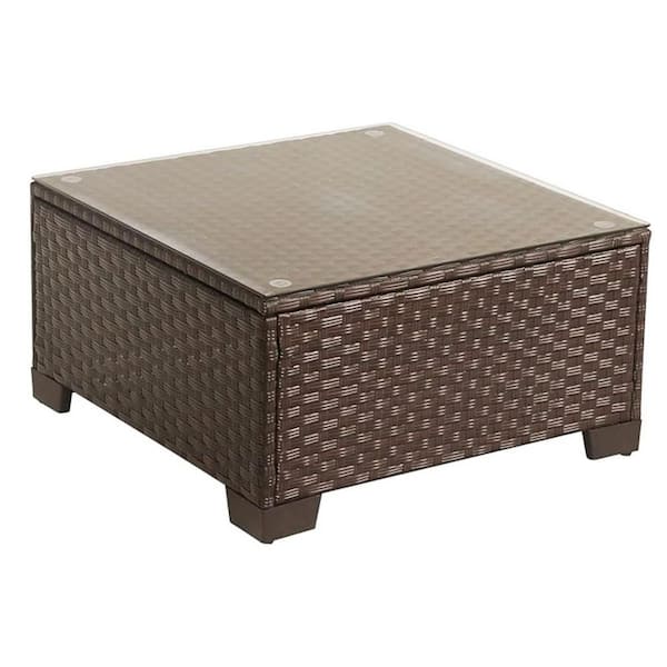 Square Rattan Outdoor Coffee Table L08QHY4TPD - The Home Depot
