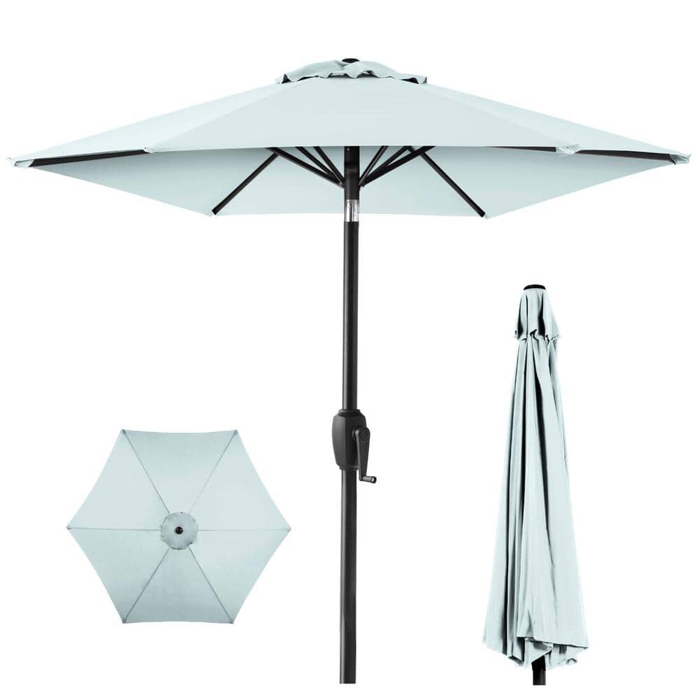 Best Choice Products Baby Blue 7.5 ft. Outdoor Market Patio Umbrella ...
